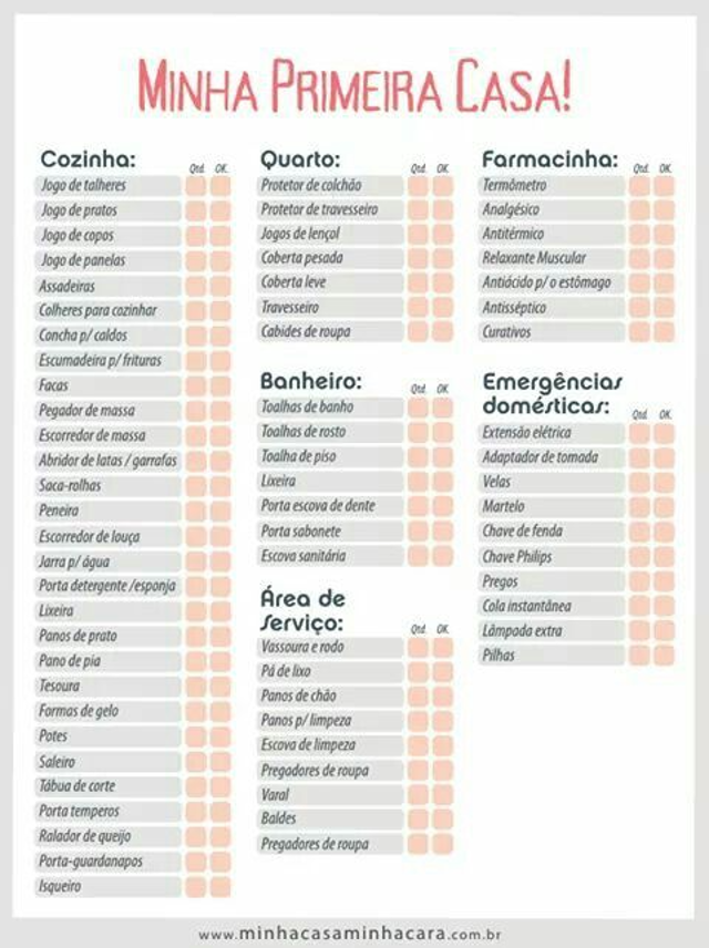 42 Ideias Para Sua Lista de Enxoval de Casamento Completa em PDF