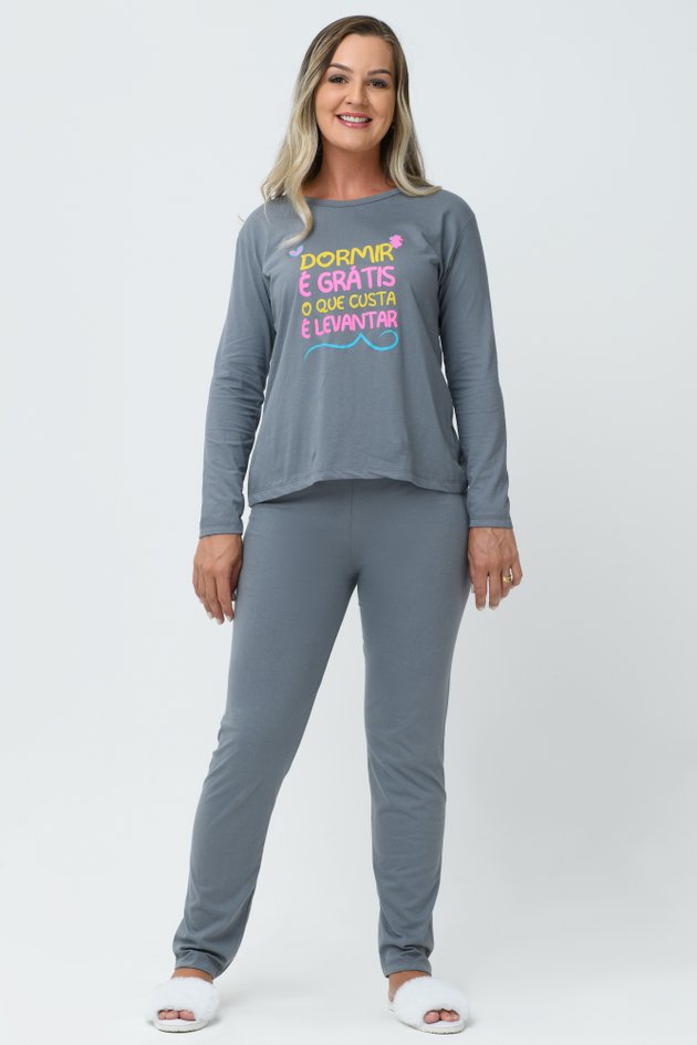 39 Ideias de Pijama Feminino Cinza para Usar como Look de Saída